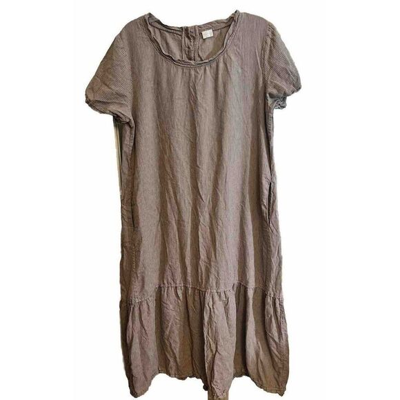 Poetry | Dresses | Poetrymaxi Dress Womens L Lagenlook Beachy Linen ...